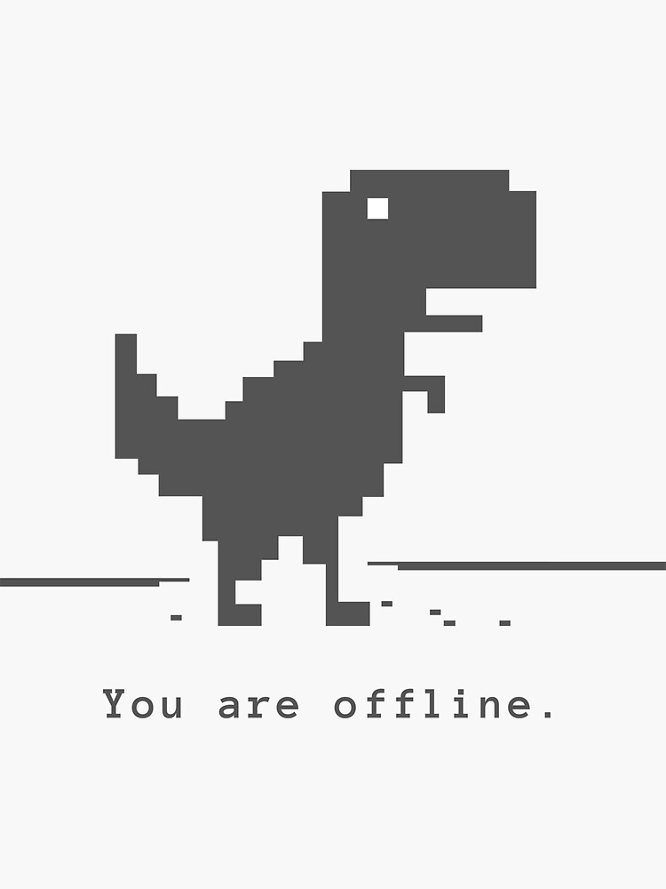 "You are offline" Sticker for Sale by Demonsterking | Redbubble