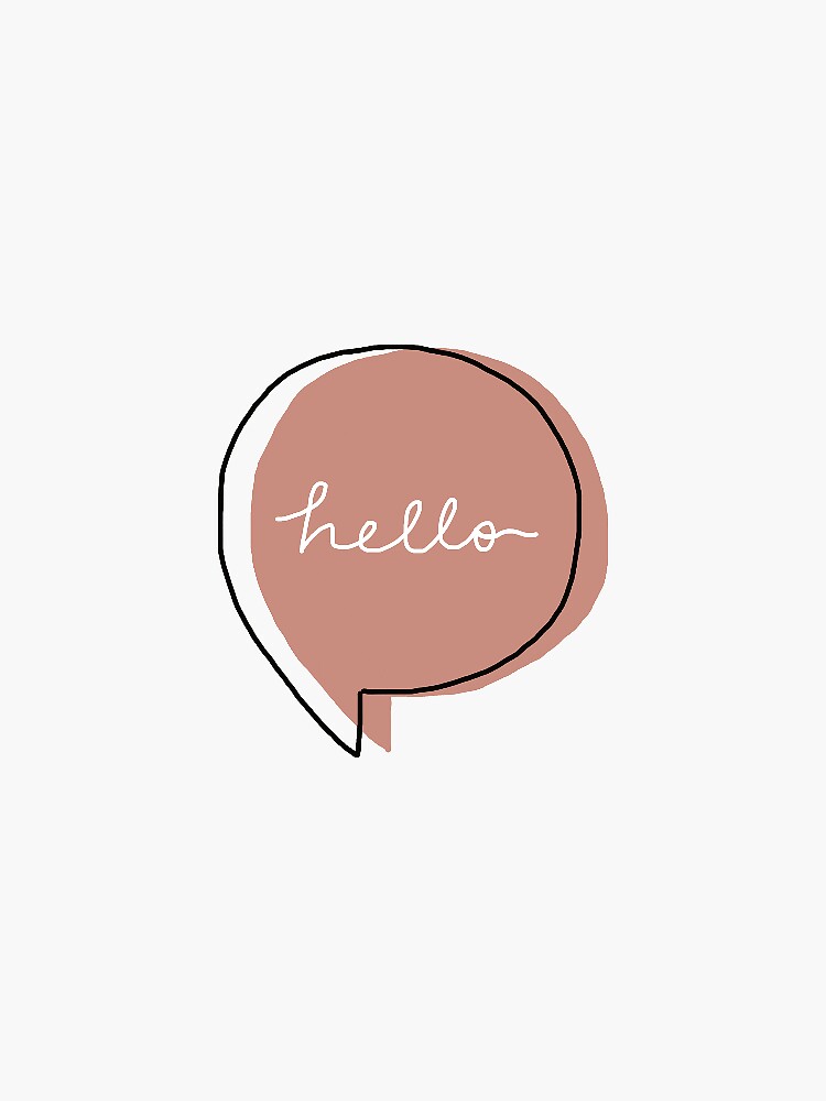 "hello word bubble sticker" Sticker for Sale by abby735 | Redbubble