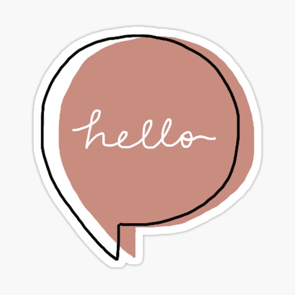 "hello word bubble sticker" Sticker for Sale by abby735 | Redbubble