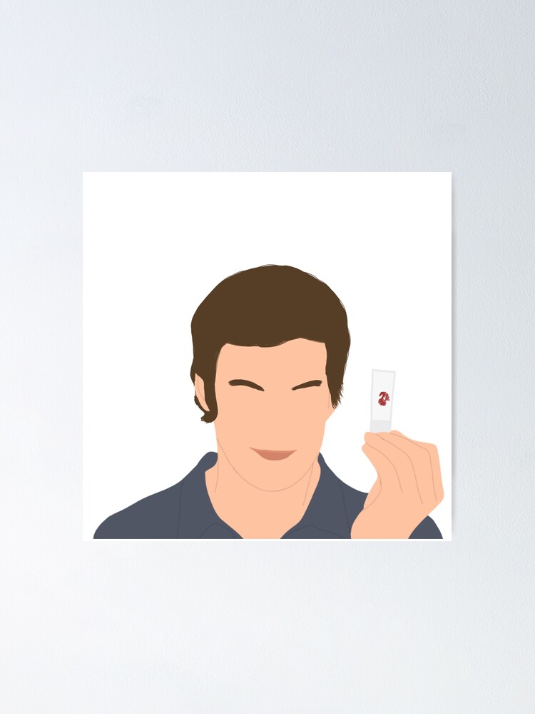 "DEXTER Blood Slide Cartoon" Poster by Jwylieg12 | Redbubble
