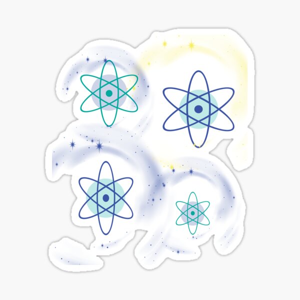 "Atoms" Sticker by Artpatriot | Redbubble