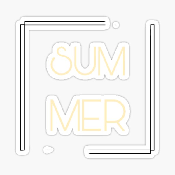 "Summer, classic, lines " Sticker for Sale by artsyxzara | Redbubble
