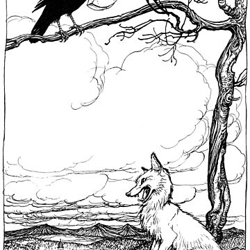 "Arthur Rackham Aesop's Fables - The Fox & The Crow - edwardian ...