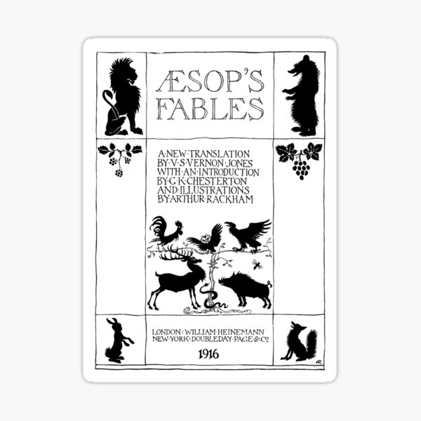 "Arthur Rackham Aesop's Fables - title page - edwardian/victorian fairy ...