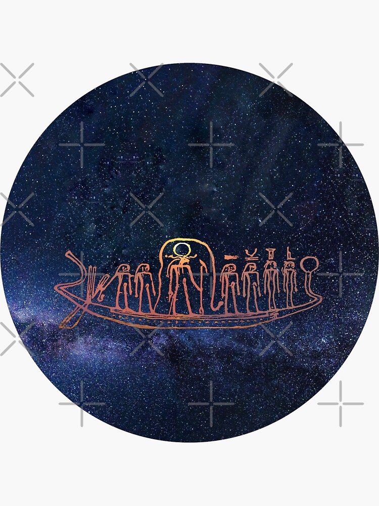 "Barque of Ra (Underworld/Outer-space)" Sticker by DotorEaon | Redbubble