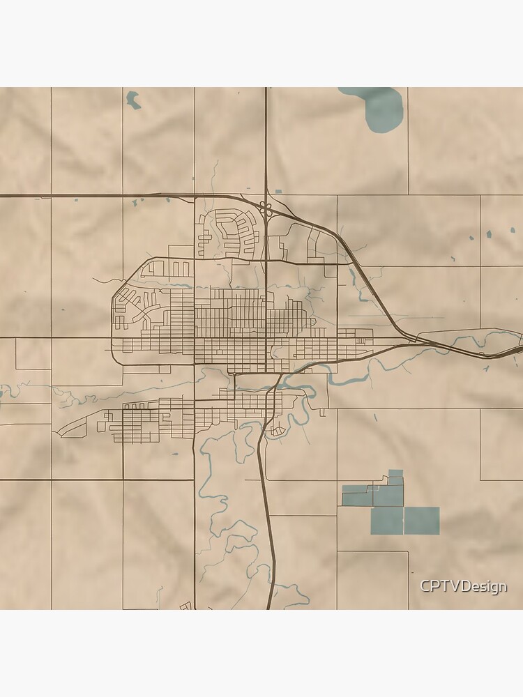 "Moose Jaw Sepia Map" Poster by CPTVDesign | Redbubble