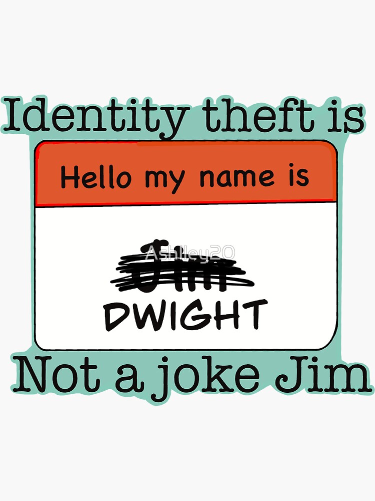 "Identity theft is not a joke sticker " Sticker for Sale by Ashlley20 ...