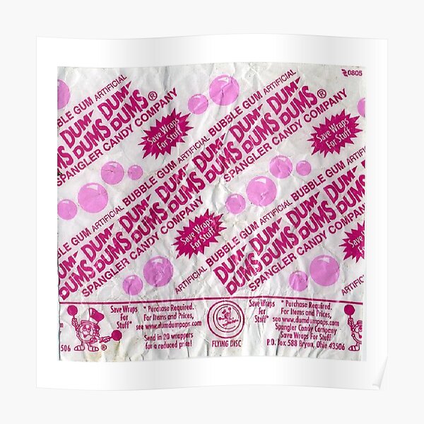 "Dum Dums Wrapper" Poster for Sale by DesignsbyIA | Redbubble
