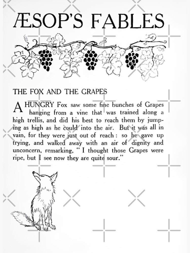 "Arthur Rackham Aesop's Fables - The Fox & The Grapes - edwardian ...