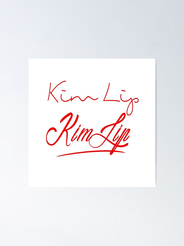 Póster «"Kim Lip" Signature Autógrafo Loona» de BeHealthy | Redbubble