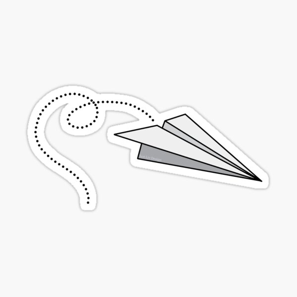 "Paper Airplane" Sticker for Sale by justlivdesign | Redbubble