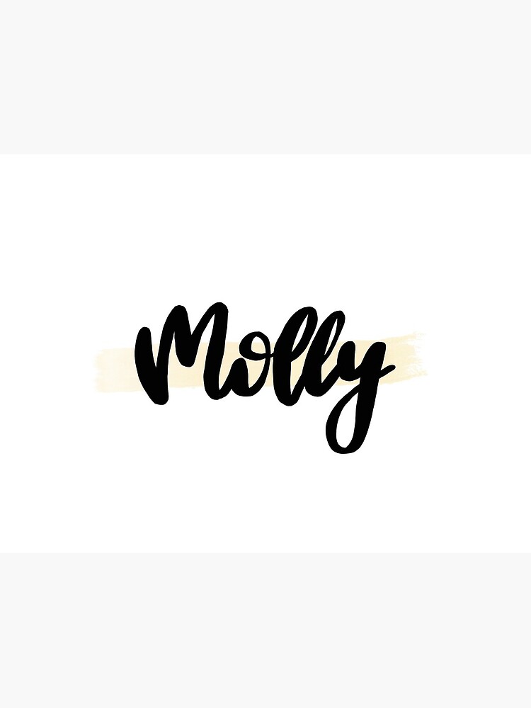 "Molly name sticker yellow paint stroke" Metal Print by Mburk928 ...