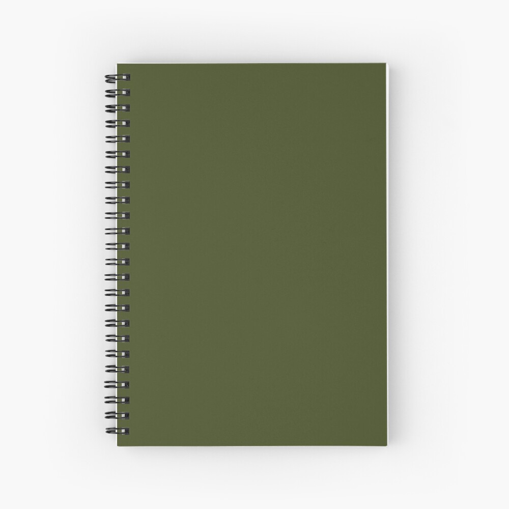 "Pantone Colors - Chive Green - Solid Color" Spiral Notebook for Sale ...