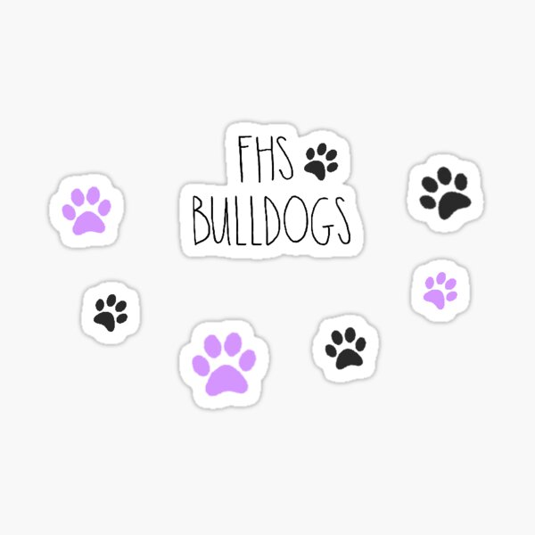 "FHS Bulldogs Sticker Pack" Sticker for Sale by Madpad16 | Redbubble