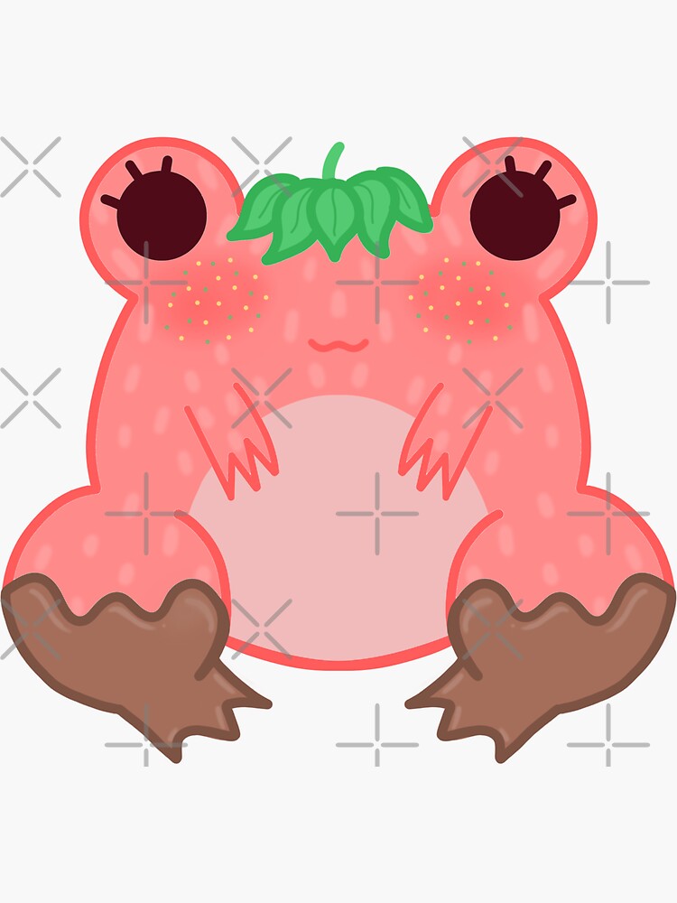 "Strawberry Frog" Sticker for Sale by coraleed12321 | Redbubble