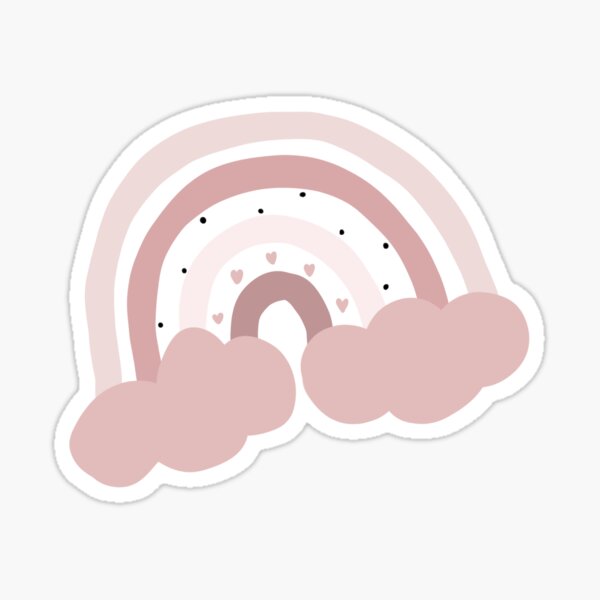 "Pink Rainbow" Sticker by QueensofQNS | Redbubble