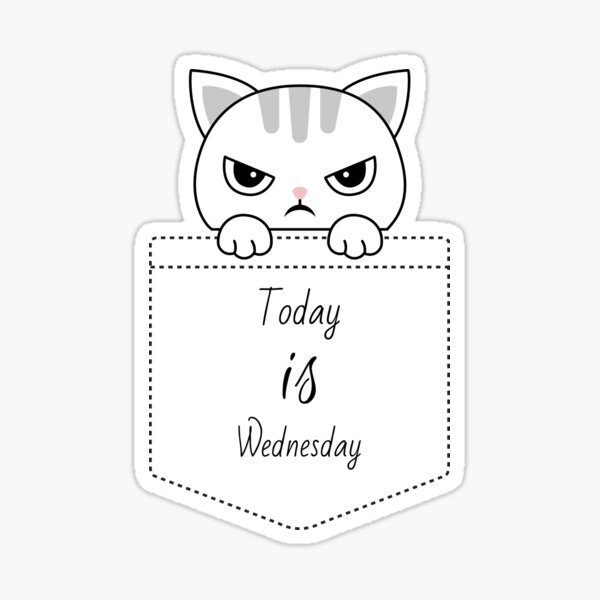 Today Is Wednesday Sticker For Sale By Wealthdesign Redbubble today-is-wednesday-sticker-for-sale-by-wealthdesign-redbubble