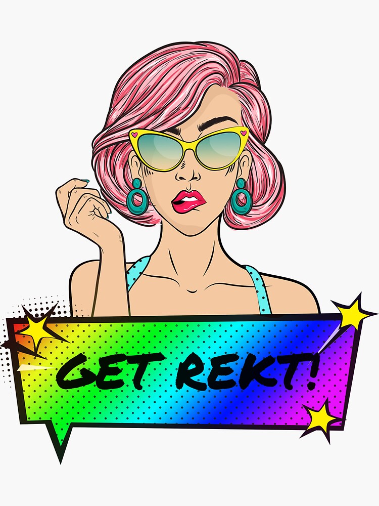 "Gamer Girl Get Rekt" Sticker by romalms10 | Redbubble