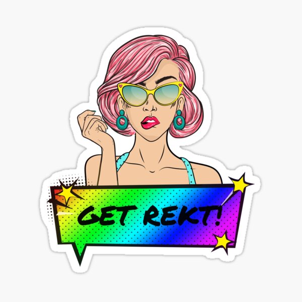 "Gamer Girl Get Rekt" Sticker by romalms10 | Redbubble