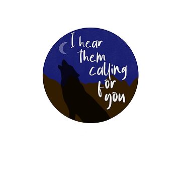 "I hear them calling for you - Wolves - One Direction" Sticker for Sale ...