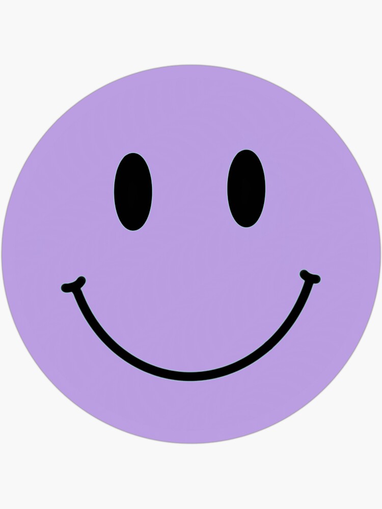 "purple smiley face" Sticker for Sale by daisyumberella | Redbubble
