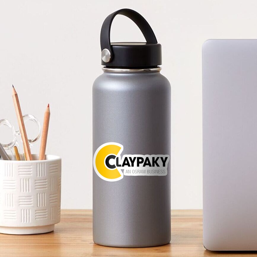 "Claypaky logo" Sticker for Sale by Stewie-Stuart | Redbubble