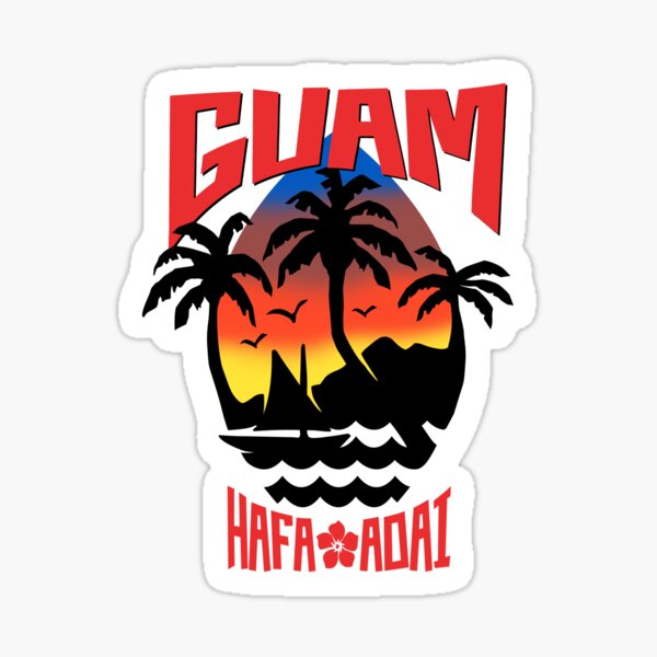 "Guam Island Sunset Hafa Adai" Sticker for Sale by TheLocalFabric ...