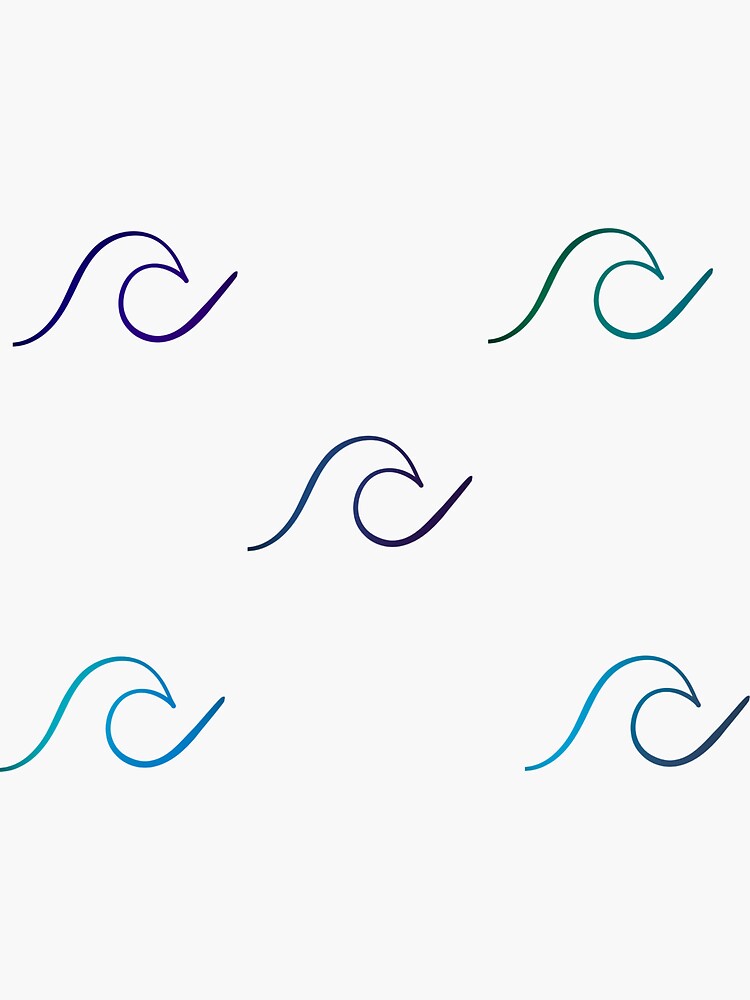 "wave sticker pack" Sticker for Sale by caitlindoc | Redbubble