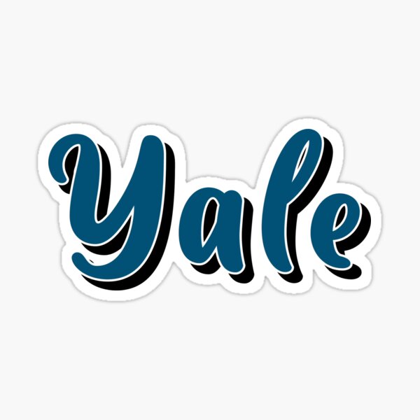 "Yale" Sticker for Sale by aamd12 | Redbubble