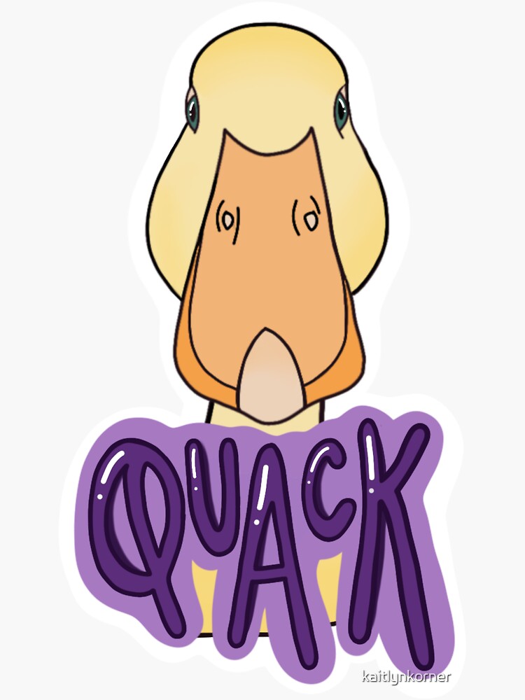 "Duck Head with Quack" Sticker for Sale by kaitlynkorner | Redbubble