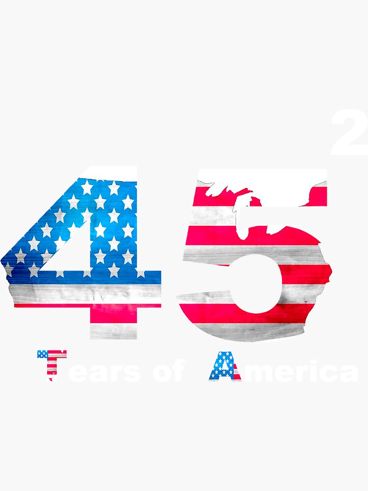 "45 squared Trump 2020 second term usa vintage" Sticker for Sale by ...