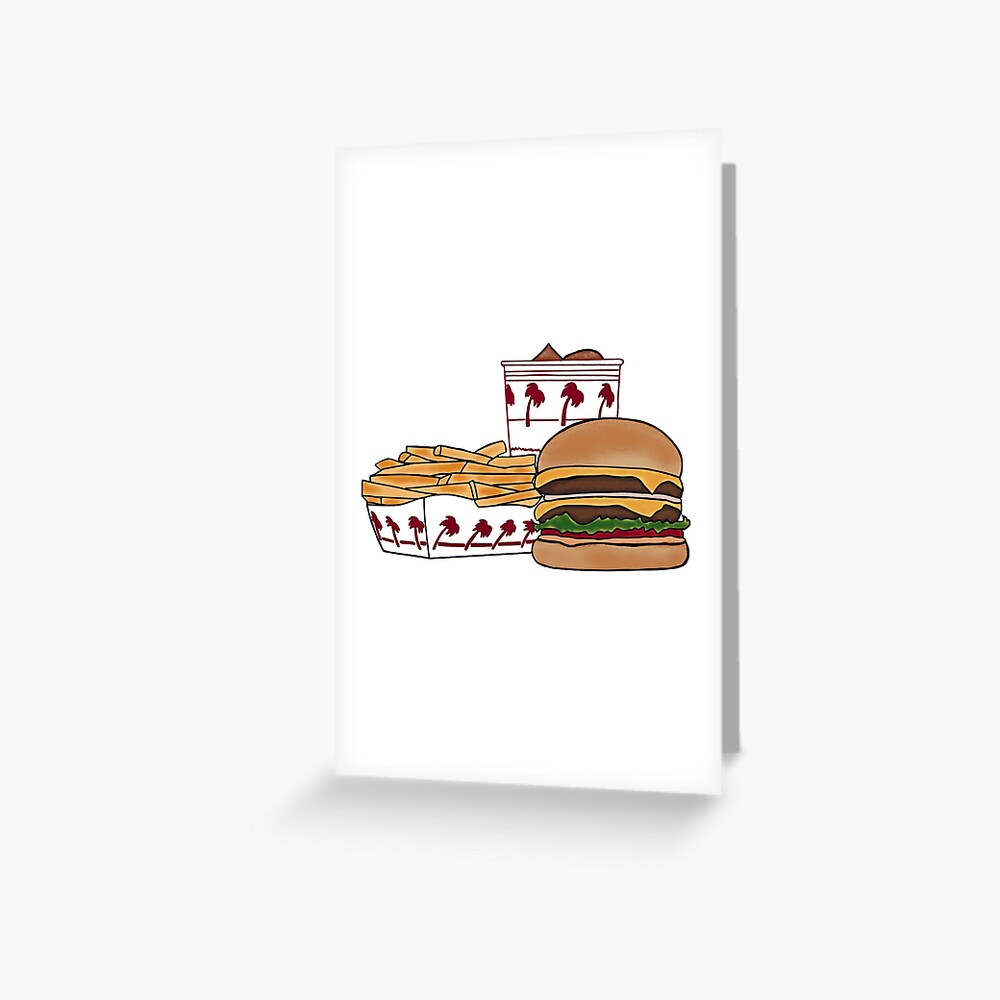 "In n Out " Sticker for Sale by runningoncoffee | Redbubble