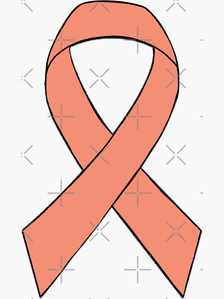 "Uterine and Endometrial Cancer Ribbon" Sticker for Sale by katiemy12 ...