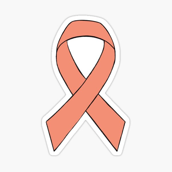 "Uterine and Endometrial Cancer Ribbon" Sticker for Sale by katiemy12 ...