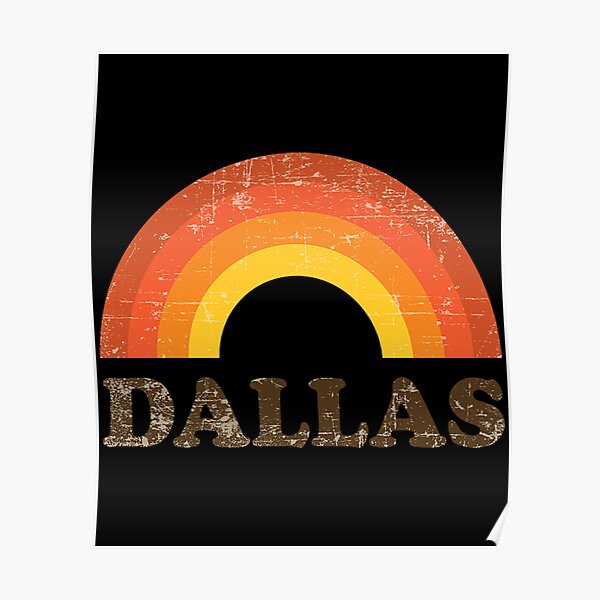 Póster «Retro Dallas Vintage Dallas Recuerdo de vacaciones Retro ...