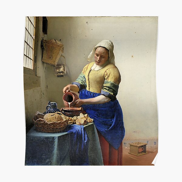"Het melkmeisje, Johannes Vermeer, ca. 1660" Poster by TJBest | Redbubble