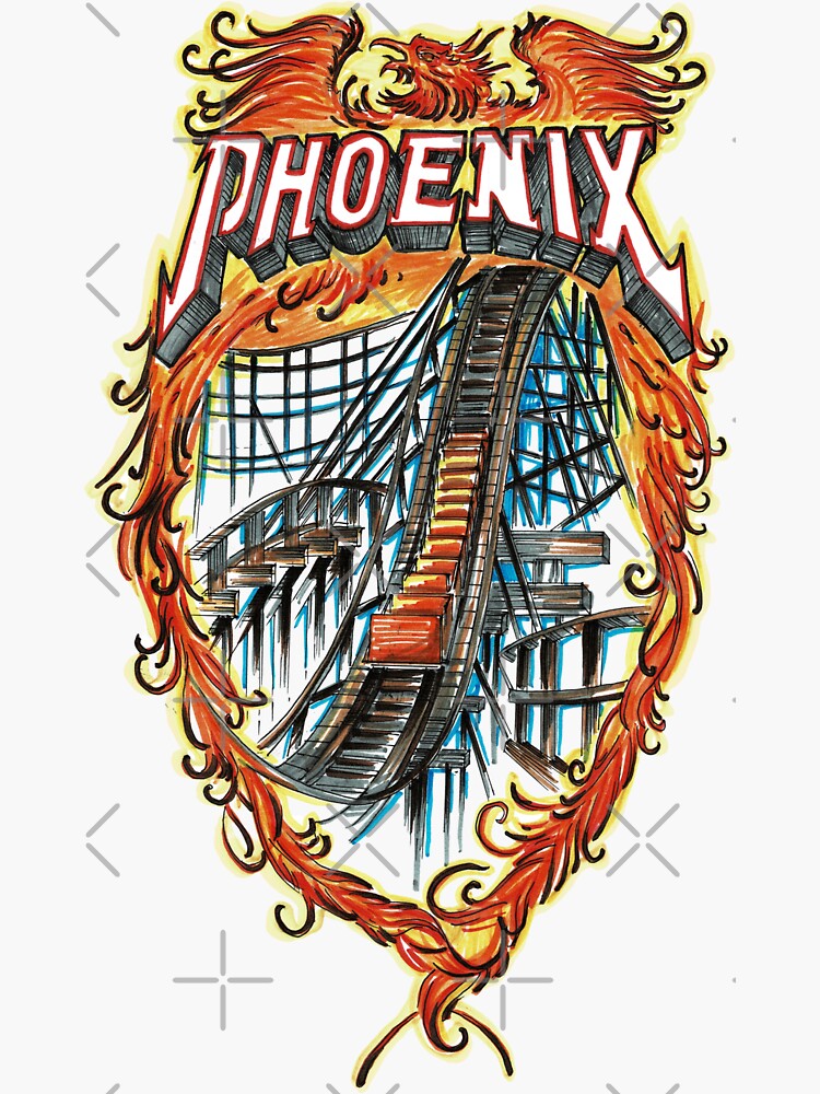 "Phoenix Design" Sticker for Sale by carowindsfanson | Redbubble