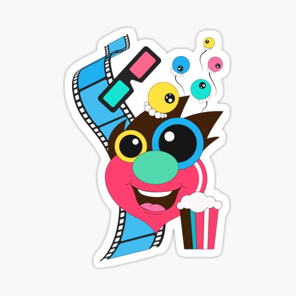 "Cool cartoon face " Sticker for Sale by AndreyKENO | Redbubble
