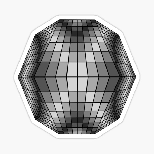 "Black and White Hexagon Box" Sticker by Kaimeno | Redbubble