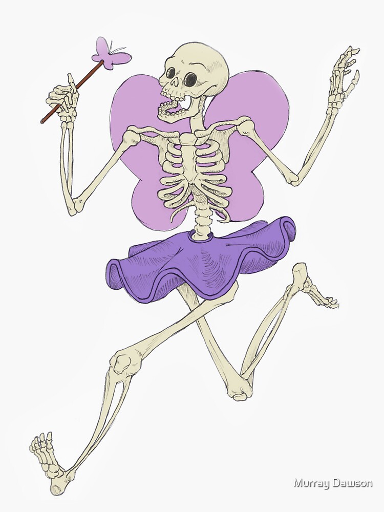 "Skeleton Fairy" Sticker for Sale by MurrayDawson | Redbubble