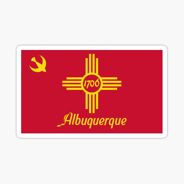 "Flag of Albuquerque" Sticker by brigadeiro | Redbubble