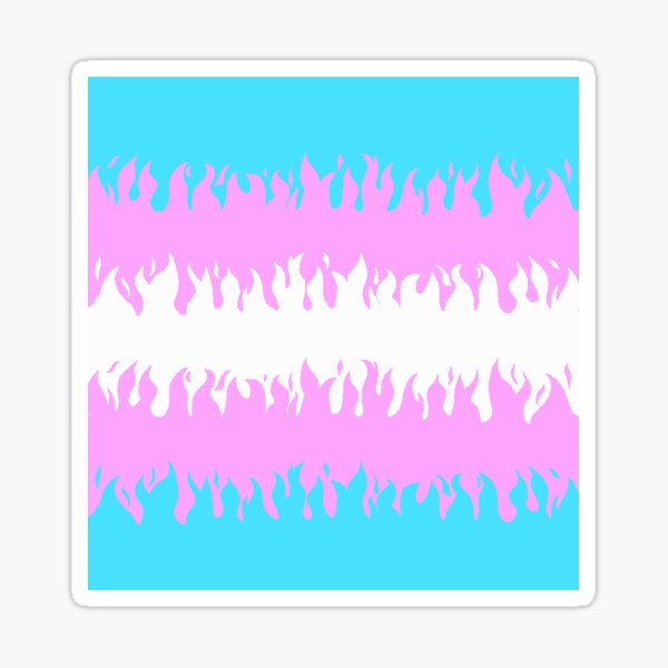 "fire trans" Sticker for Sale by kerisu | Redbubble