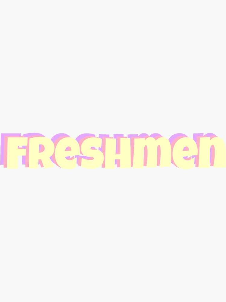 "FRESHMEN MULTICOLOR STICKER" Sticker for Sale by karalynk | Redbubble