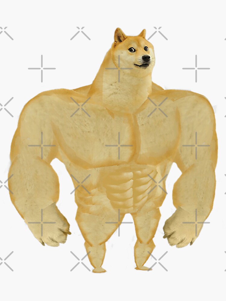 Pegatina «Swole Doge Meme Buff Doge Meme Premium» de IlirianaVeseli ...