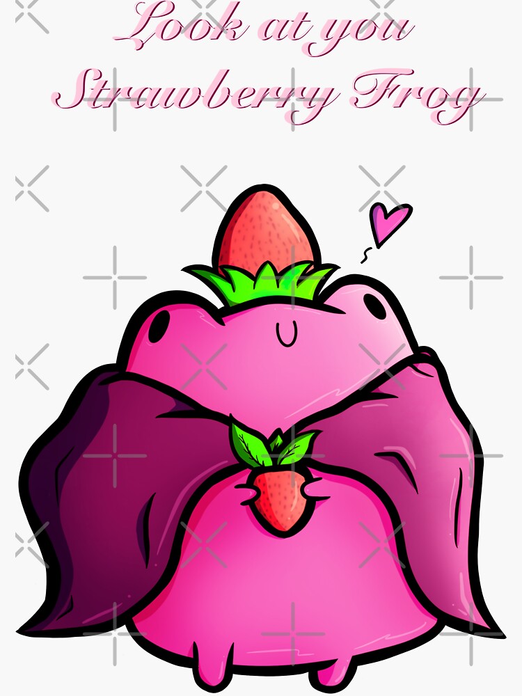 "Strawberry Frog" Sticker by jSaxton | Redbubble