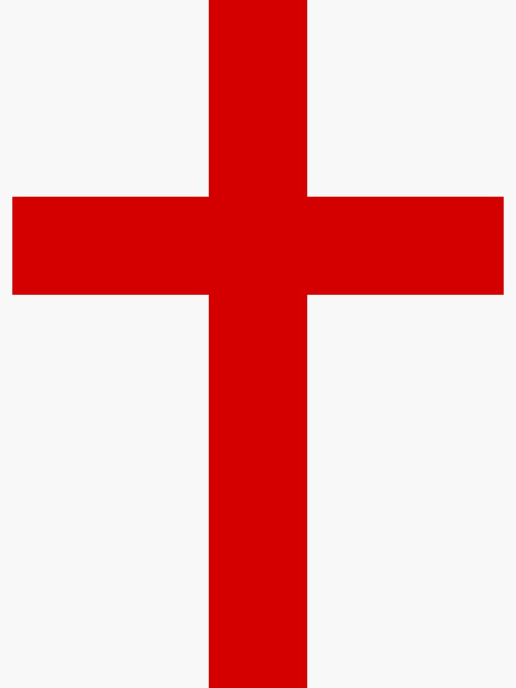 "Red Christian Cross" Sticker for Sale by ArgosDesigns | Redbubble