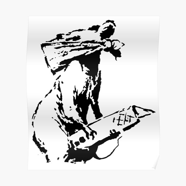 "Banksy - Riot Rat" Poster by STREETARTCORNER | Redbubble