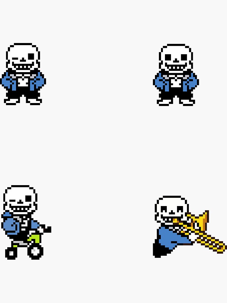 "Undertale Sans sticker pack" Sticker for Sale by Krawcu | Redbubble