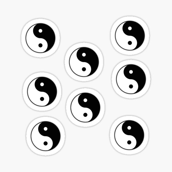 "Ying Yang sticker pack, simple" Sticker by NoLimitsSW | Redbubble