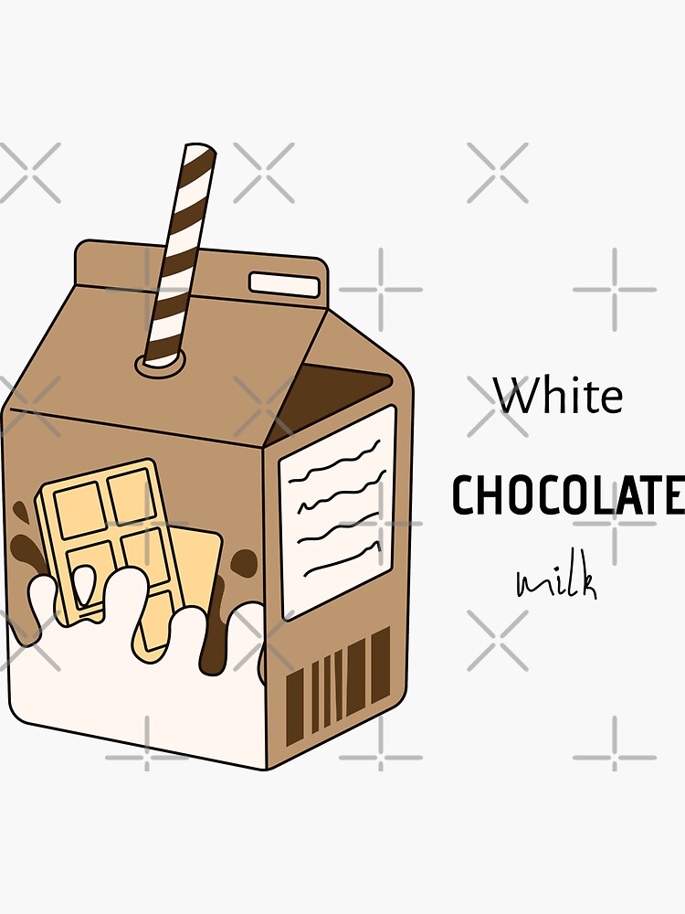 "White Chocolate Milk" Sticker by AestheticLine | Redbubble